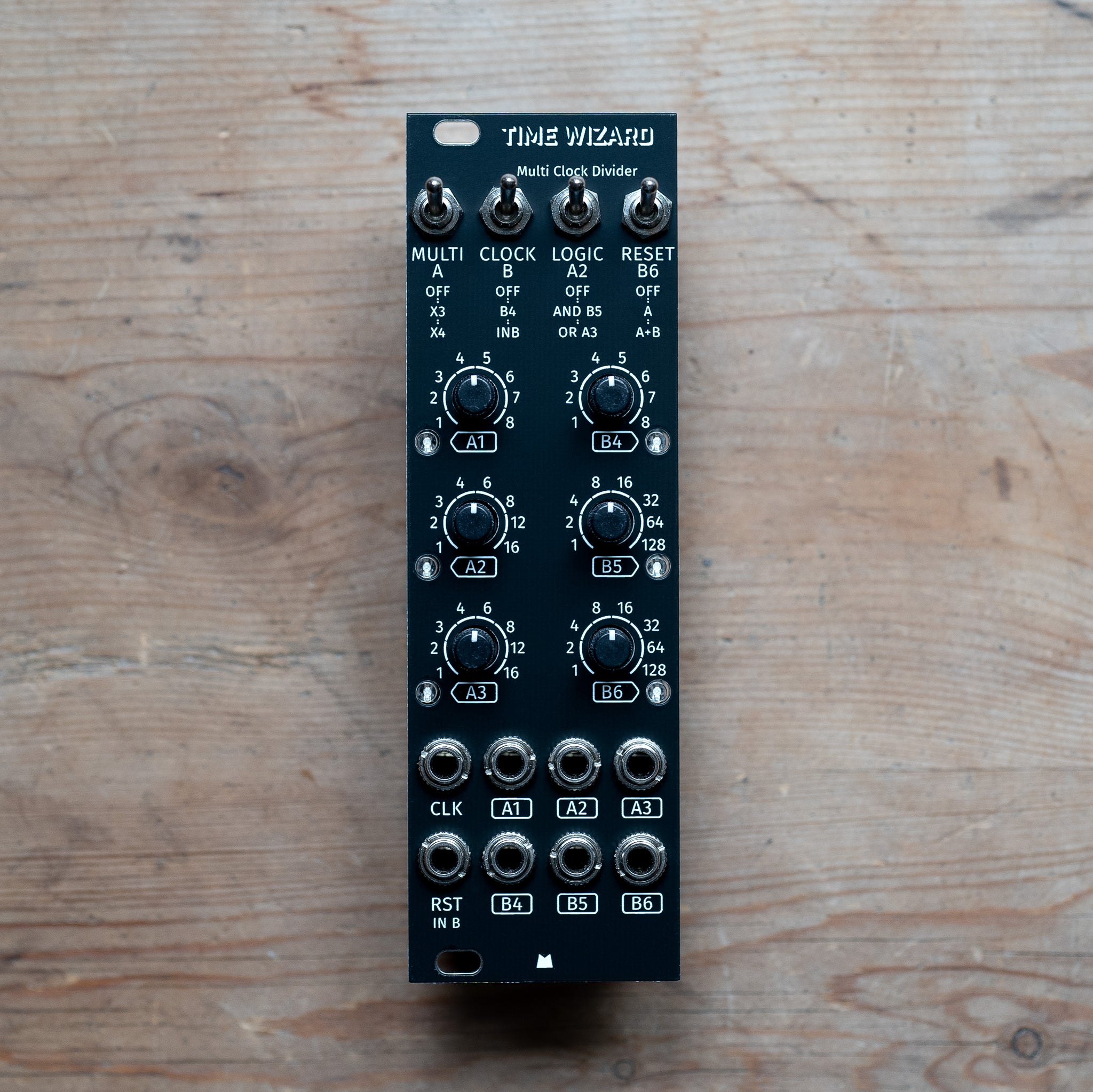 Time Wizard black panel – Mork Modules